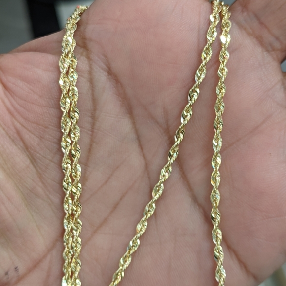 Unbrand | Jewelry | Kt Real Gold Rope Chain | Poshmark